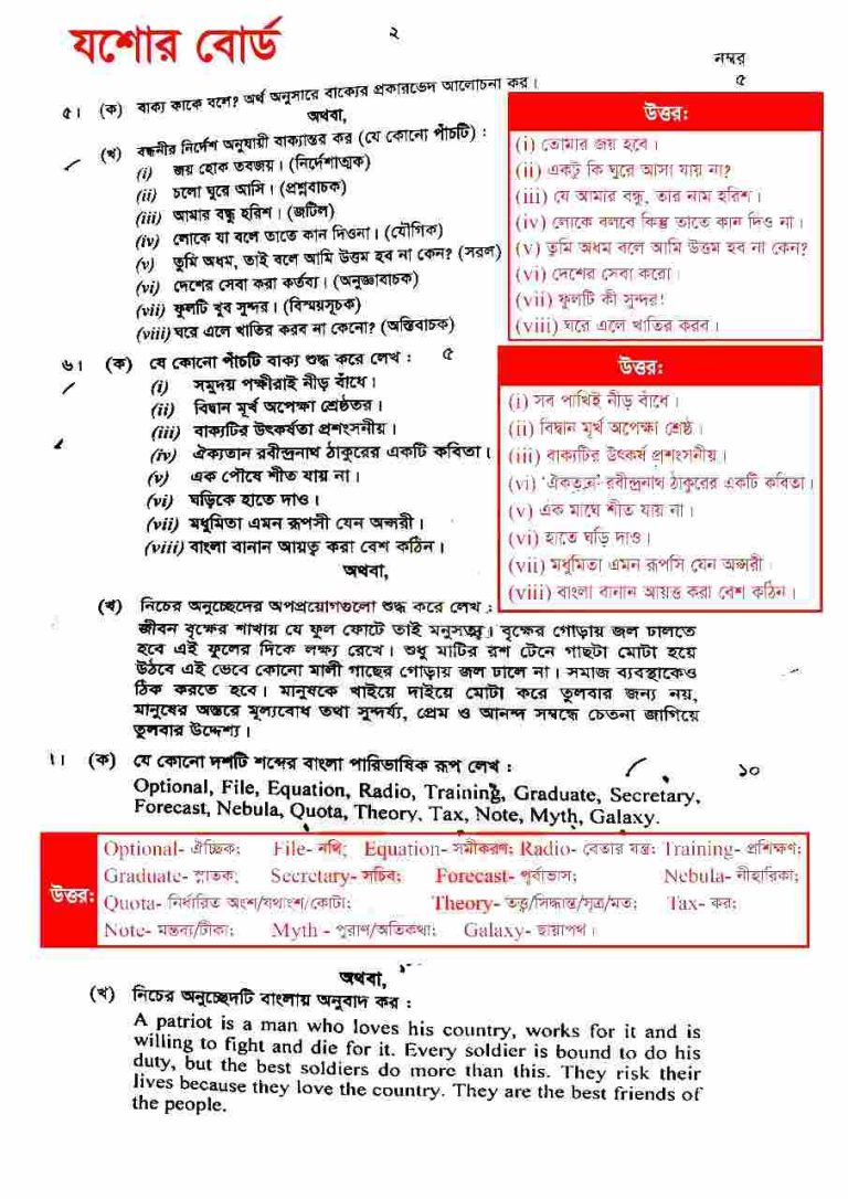 HSC Bangla 2nd Paper Question Solution 2025 (All Board) | MCQ, Grammar ...
