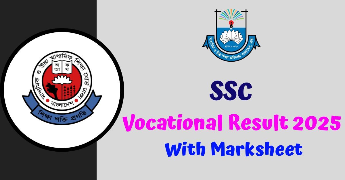 SSC Vocational Result 2025 With Marksheet - Written Result BD